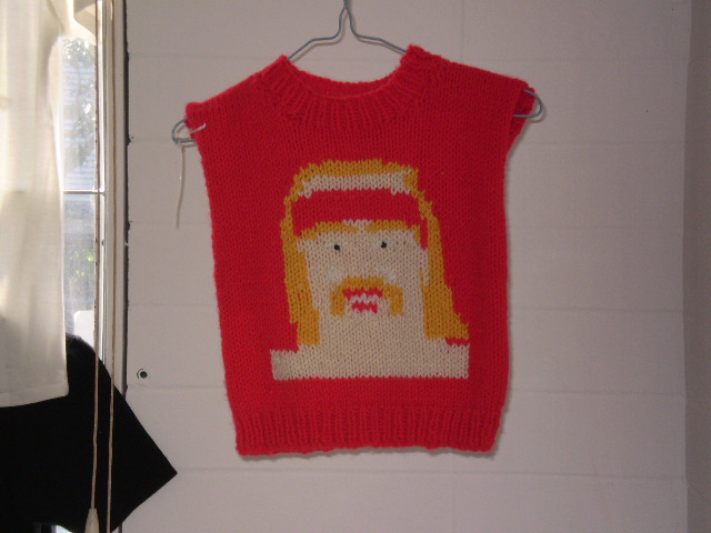 Knitted Hulk Hogan WIP … - KnitHacker