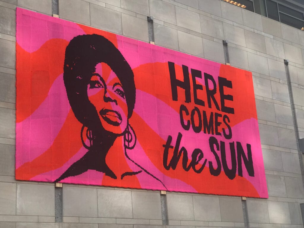 MUST-SEE! 40ft Crocheted Nina Simone Mural, the Third Offering in Olek ...