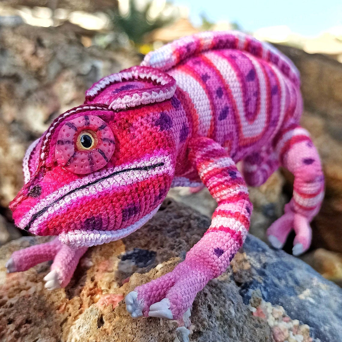 This Realistic Panther Chameleon Amigurumi Pattern Designed By Xeniia ...