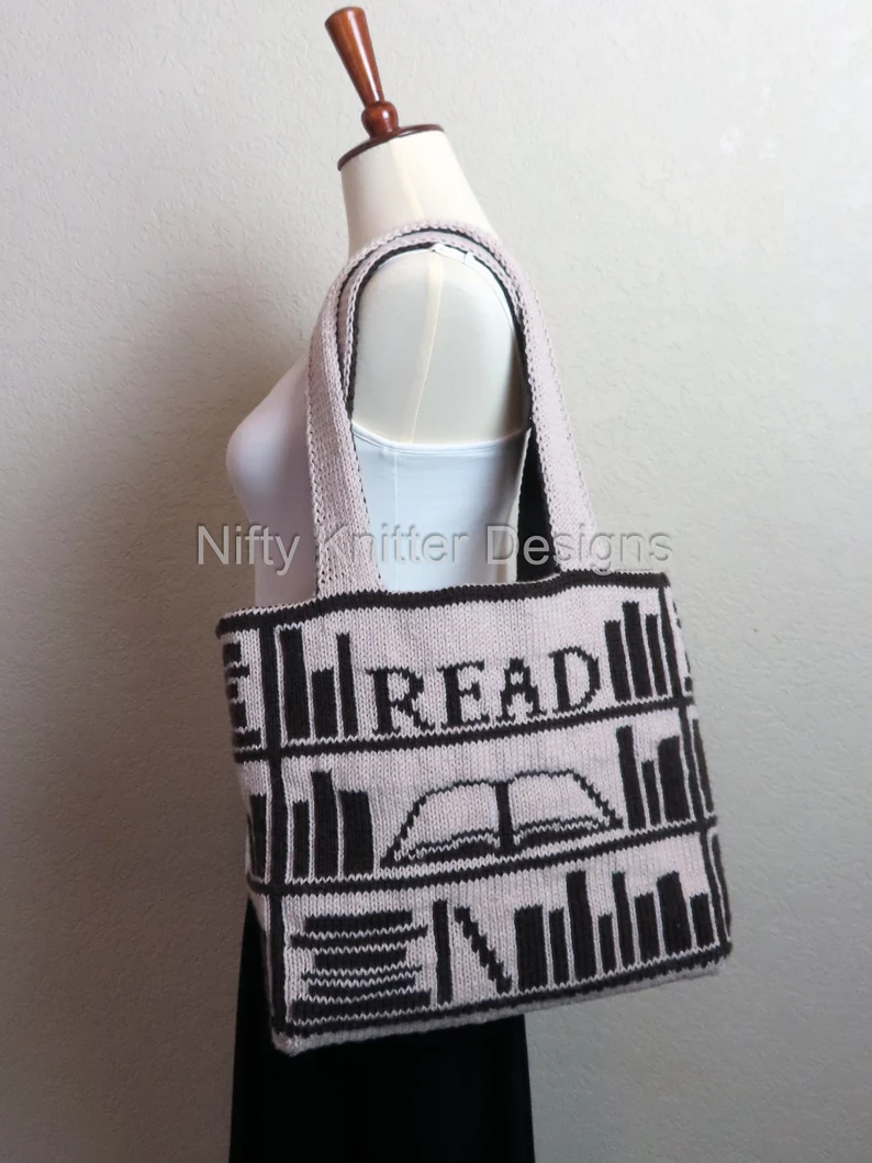 Knit a Book Lover Bag – It’s Double Knit, Fully Reversible and 100% ...